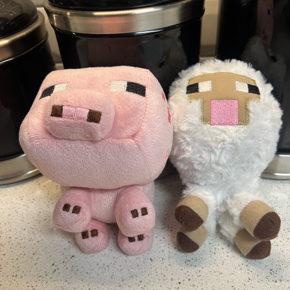 Mojang | Toys | 2 Mine Craft Plush Animals From 24 | Poshmark
